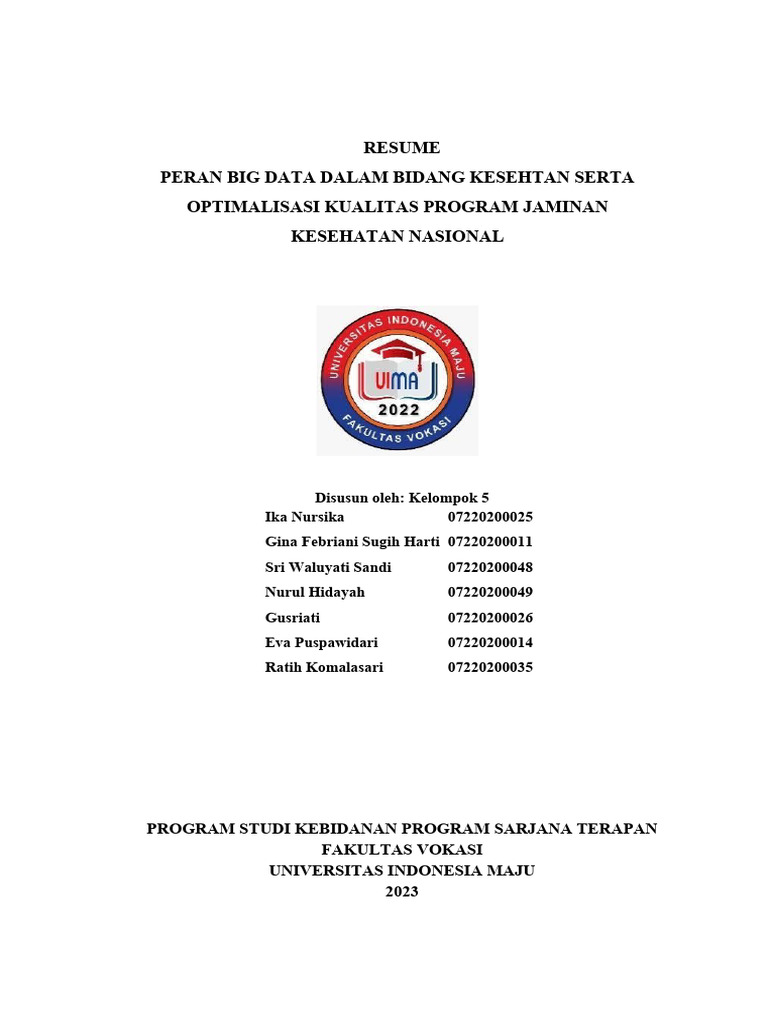 Tugas Big Data Kelompok 5 | PDF