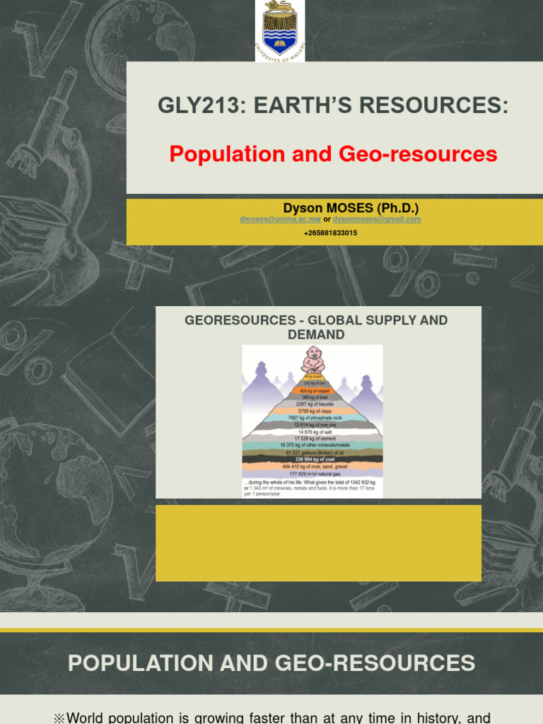 Lec2 - Population and Resources | PDF | Mining | Peak Oil