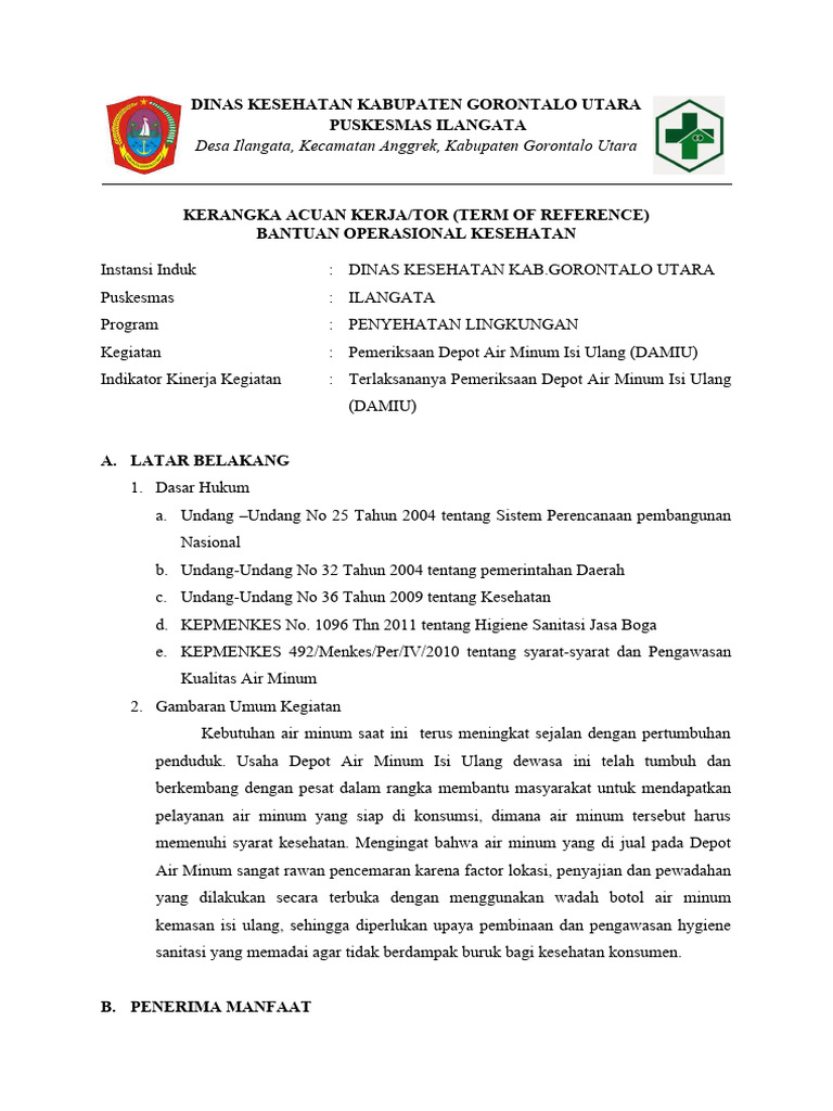 Kak Pemeriksaan Damiu | PDF