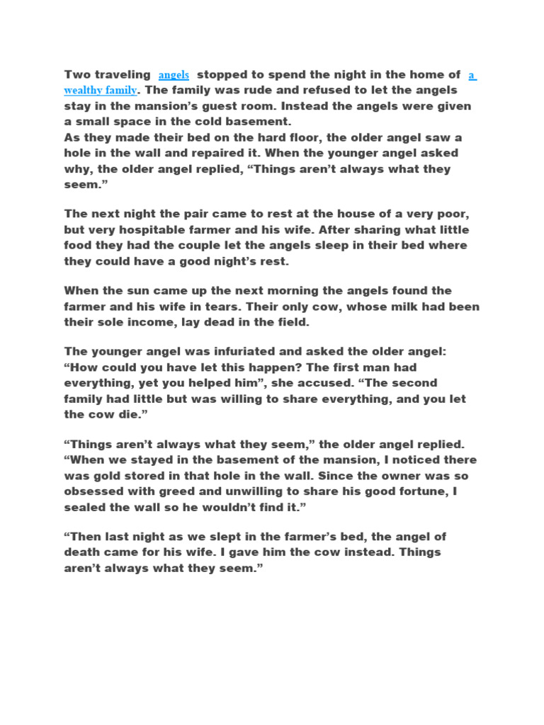 Two Traveling Angels | PDF