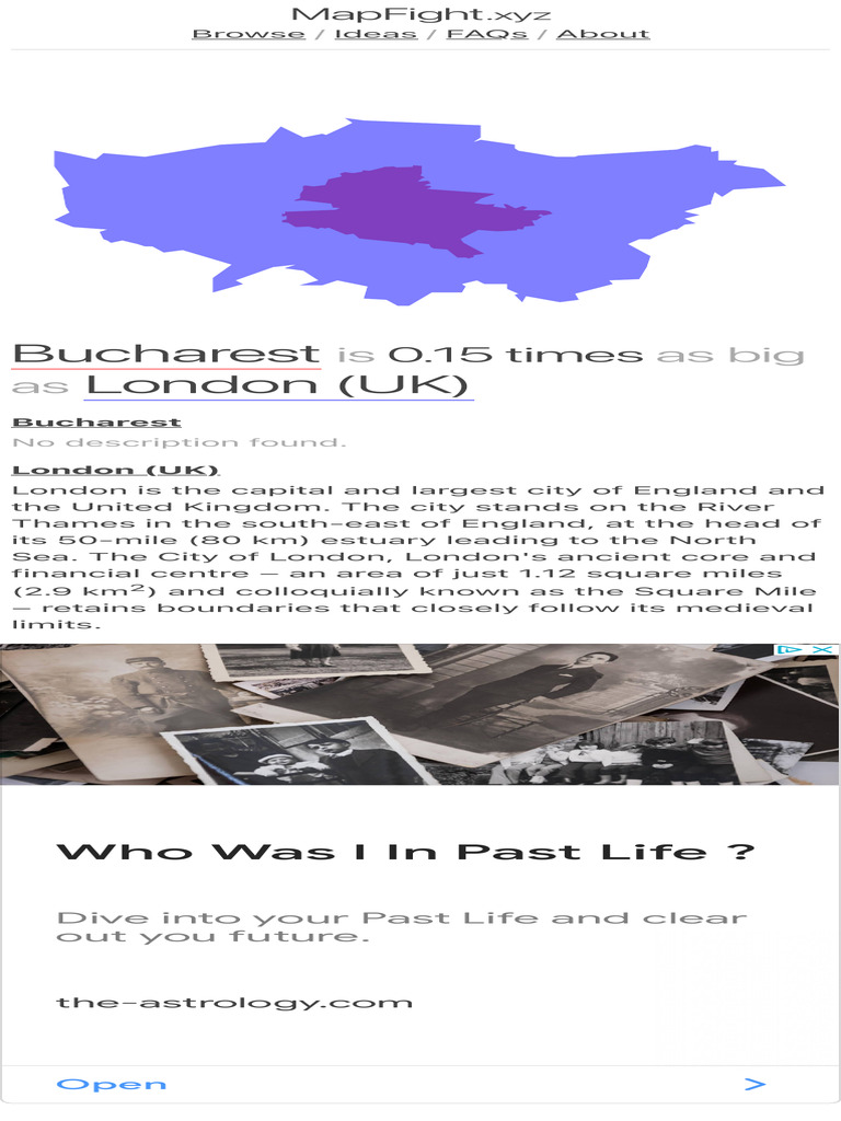 Bucharest vs London Size Comparison | PDF | Travel | Art