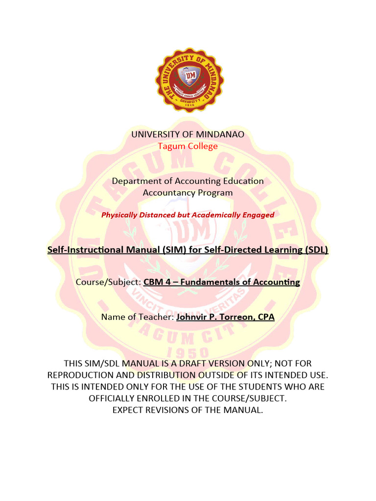 CBM 324 Accounting Plus REVISED With Example SIM CBM 4 2 1 | PDF ...