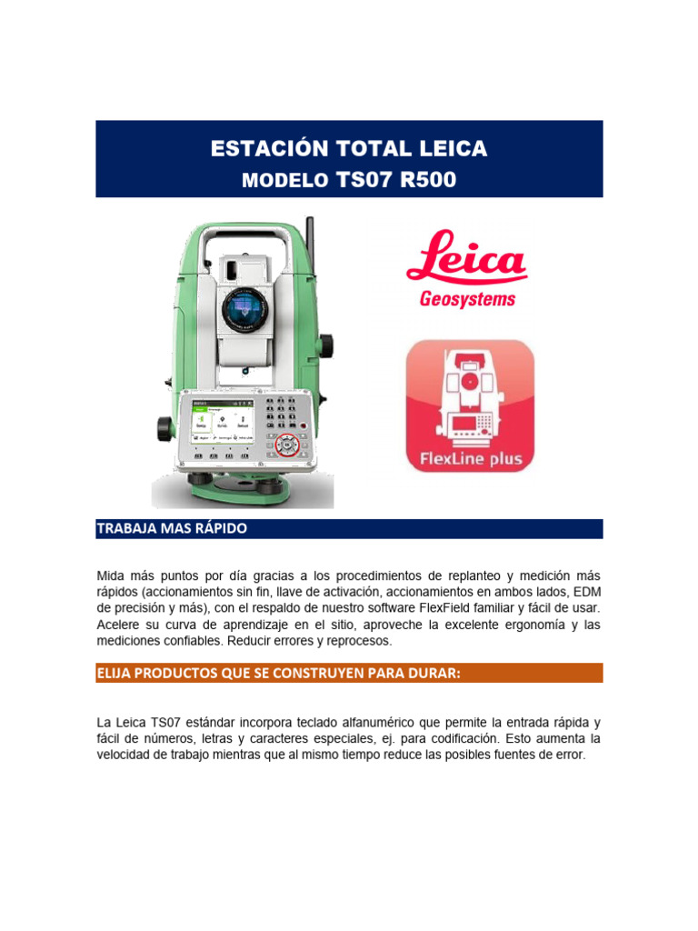 Leica TS07 Actual | PDF | Memoria USB | Informática