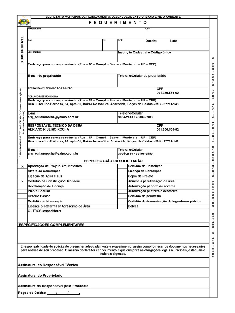 Requerimento Padrao Pdf