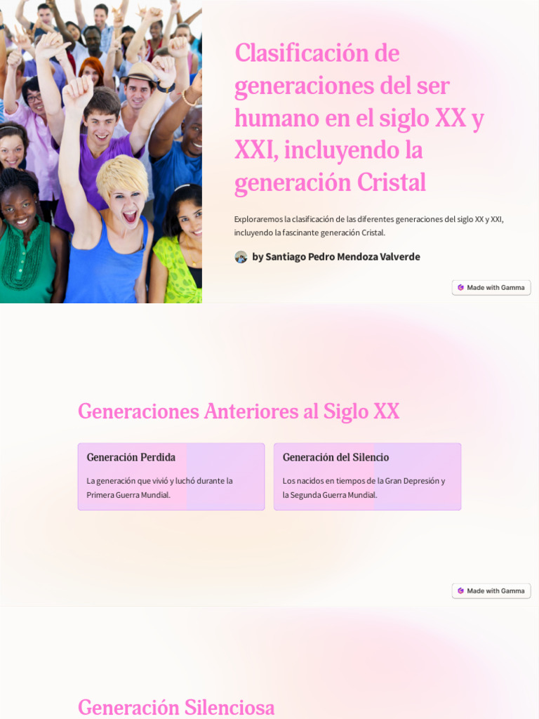 Clasificación de Generaciones XX y XXI | PDF | Millennials