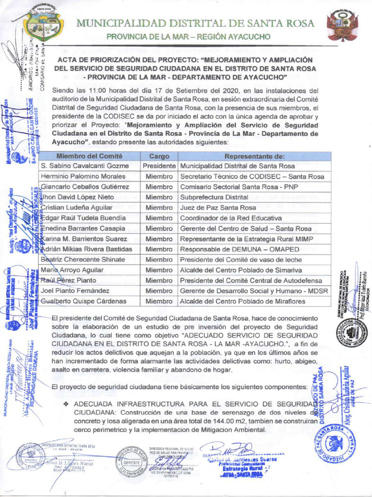 Modelo de Actas - FESC | PDF