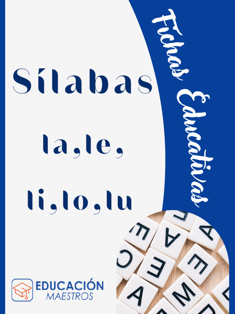 Fichas Sílabas La Le Li Lo Lu Educacion Maestros Pdf