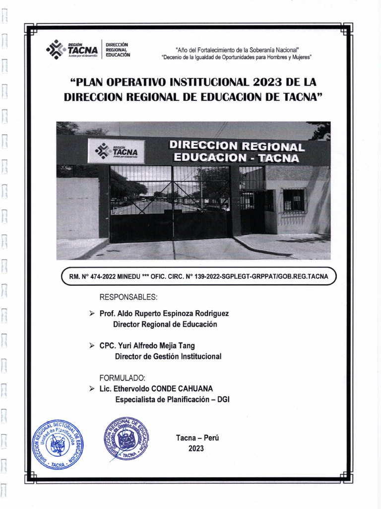 Modelo de POI Institucional | PDF