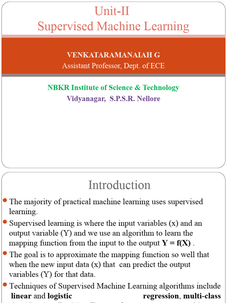 Supervised Machine Learning | PDF | Linear Regression | Regression Analysis