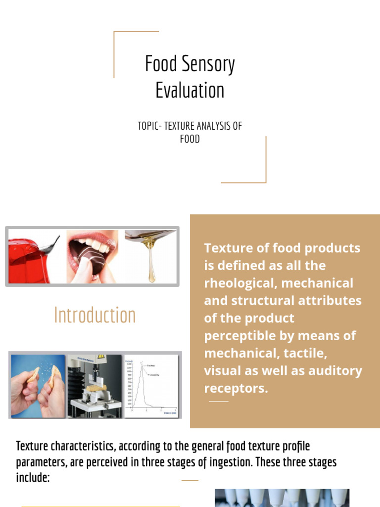 Food Sensory Evaluation Download Free Pdf Shelf Life Hardness