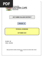Grade 11 Life Sciences Baseline Test | PDF | Cell (Biology) | Eukaryotes