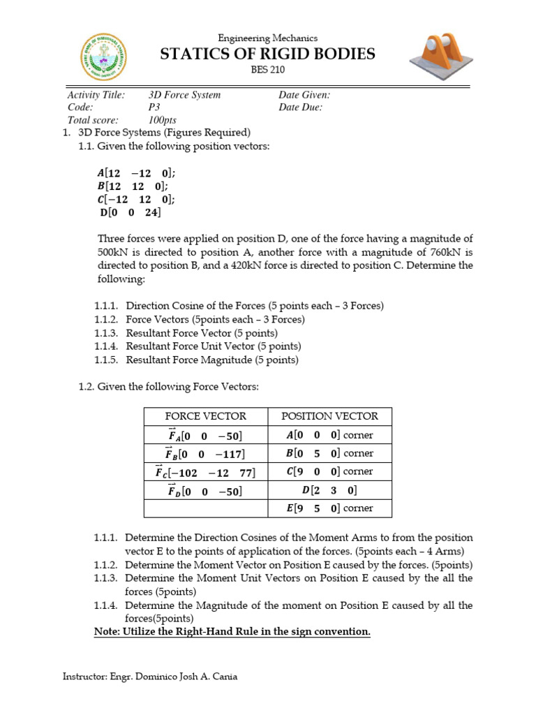 3D Force Systems | PDF | Force | Euclidean Vector