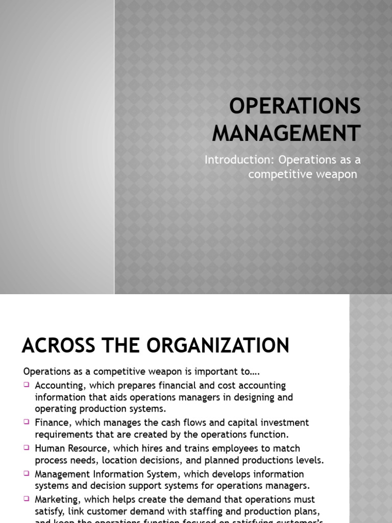 Operations Management | PDF