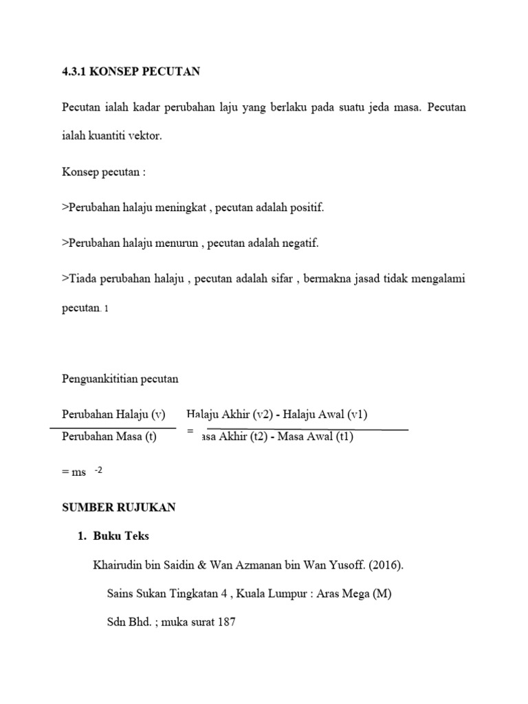 4.3.1 Konsep Pecutan | PDF