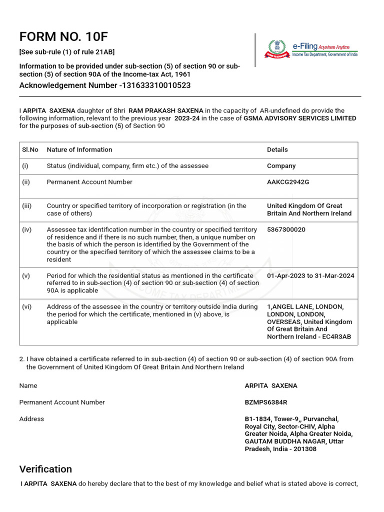 Form 10F - Filed Form 23 24 | PDF | Government | Government Finances