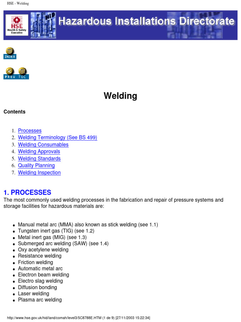 HSE PAPER (Soldagem) | PDF | Construction | Welding