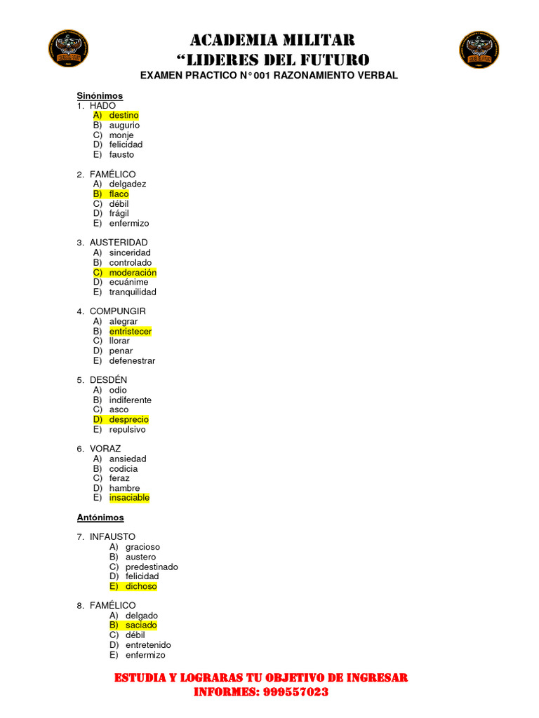 Examen Practico #001 Razonamiento Verbal | PDF | Dinosaurios | Delphi
