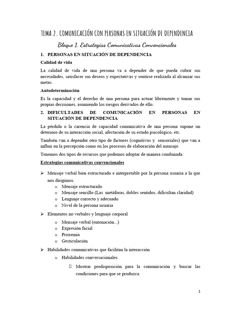 TEMA 2. SAAC - Comunicación Con Personas en Situación de Dependencia | PDF | Comunicación ...