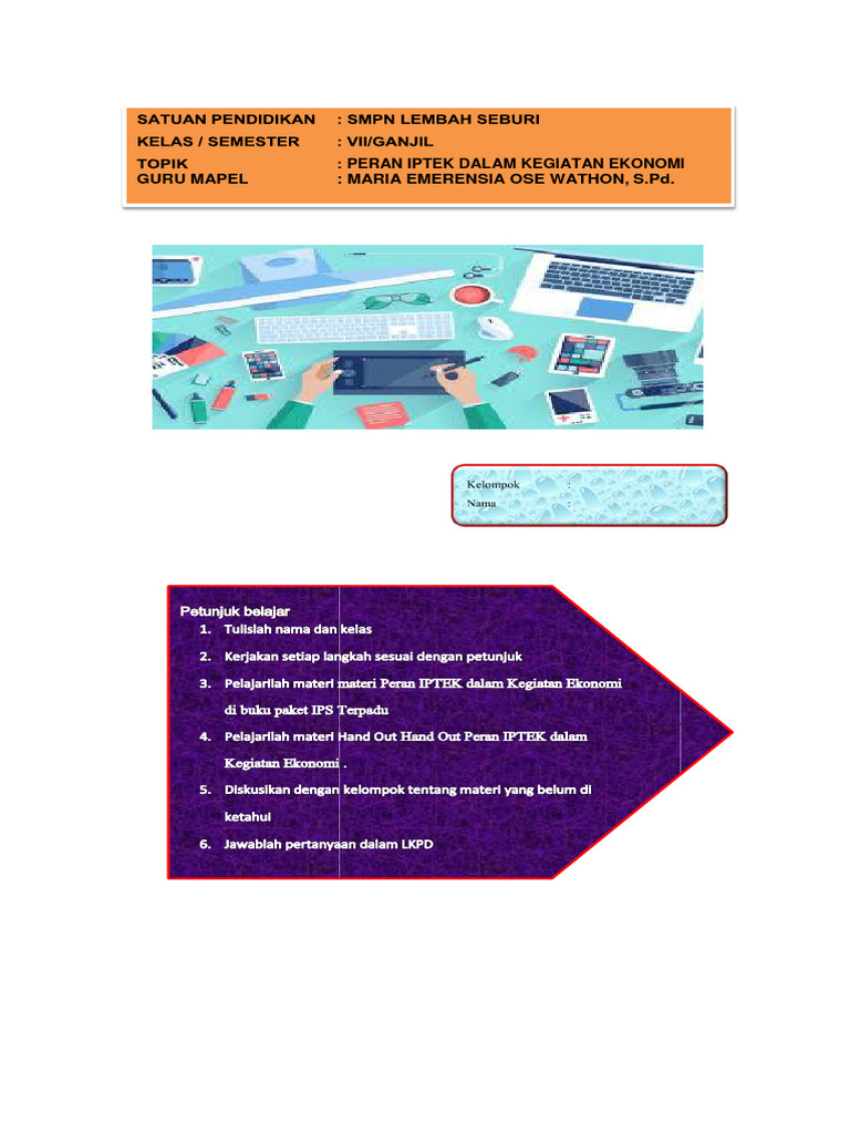 Peran IPTEK dalam Ekonomi SMPN Lembah Seburi | PDF