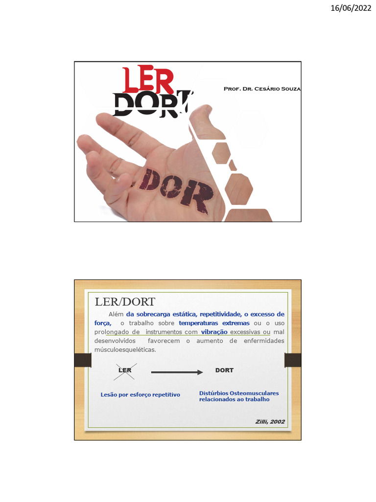 Prevenção e Tratamento de DORT | PDF | Medicina Clínica | Doenças e ...