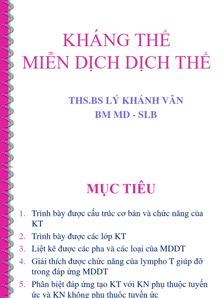 Kháng thể và Đáp ứng miễn dịch dịch thể | PDF