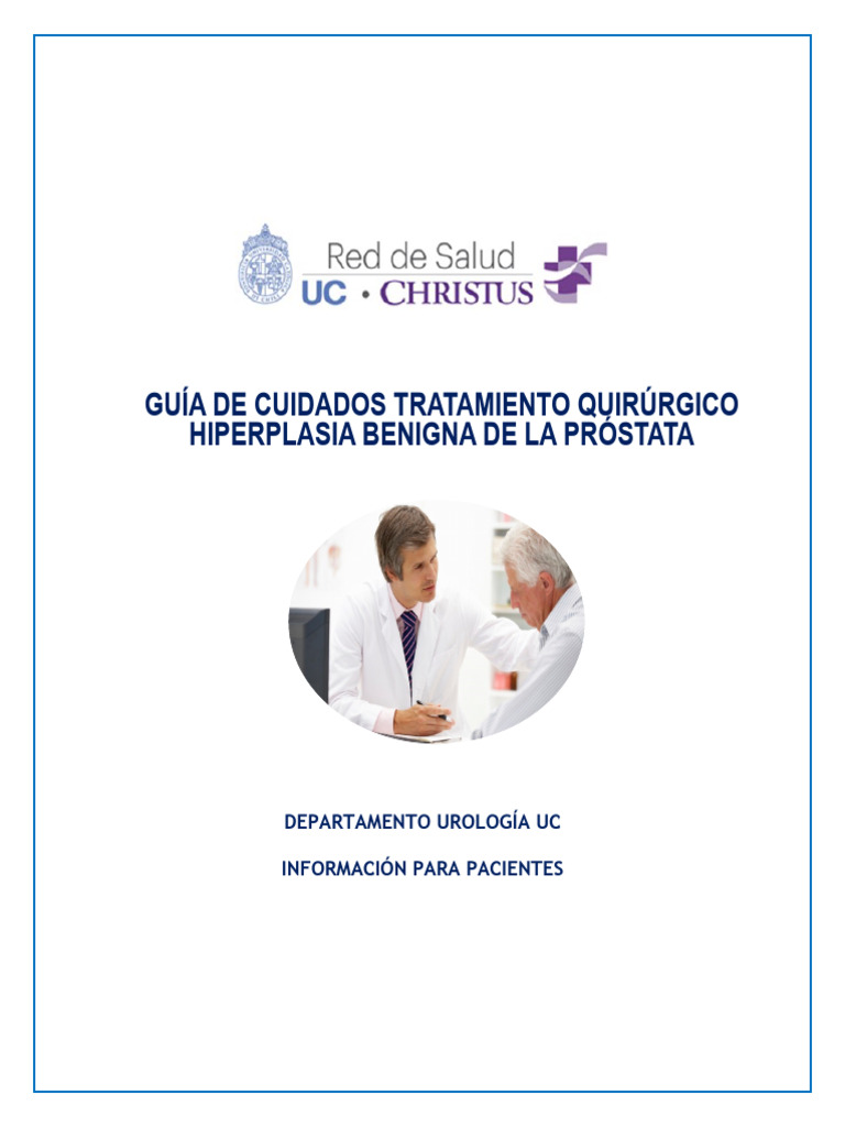 Guia de Cuidados Tratamiento Quirurgico HBP Agosto 4837 | PDF | Ciencias de la Salud | Cuidado ...
