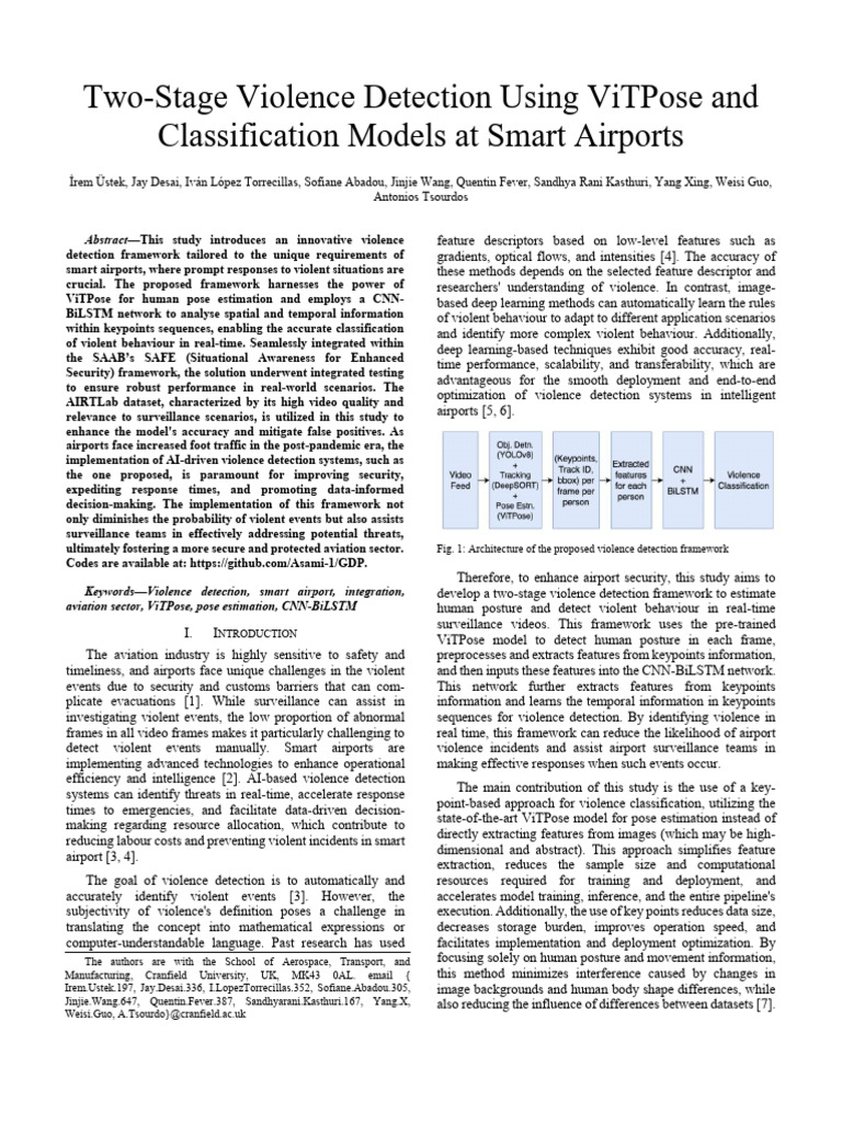 Two-Stage Violence Detection Using Vitpose and Classification Models at ...