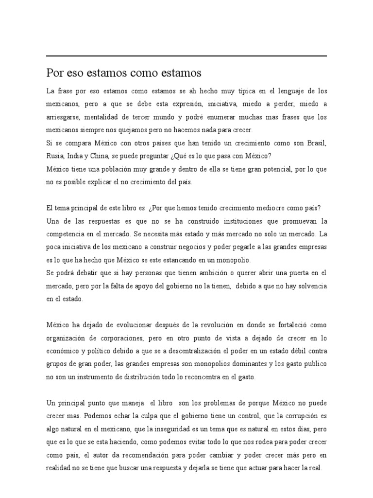 Por Eso Estamos Como Estamos | PDF | México | Democracia