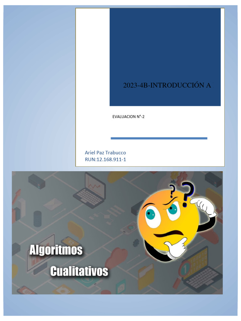 Evaluacion N-2 Introduccion A La Programacion | PDF | Algoritmos | Informática
