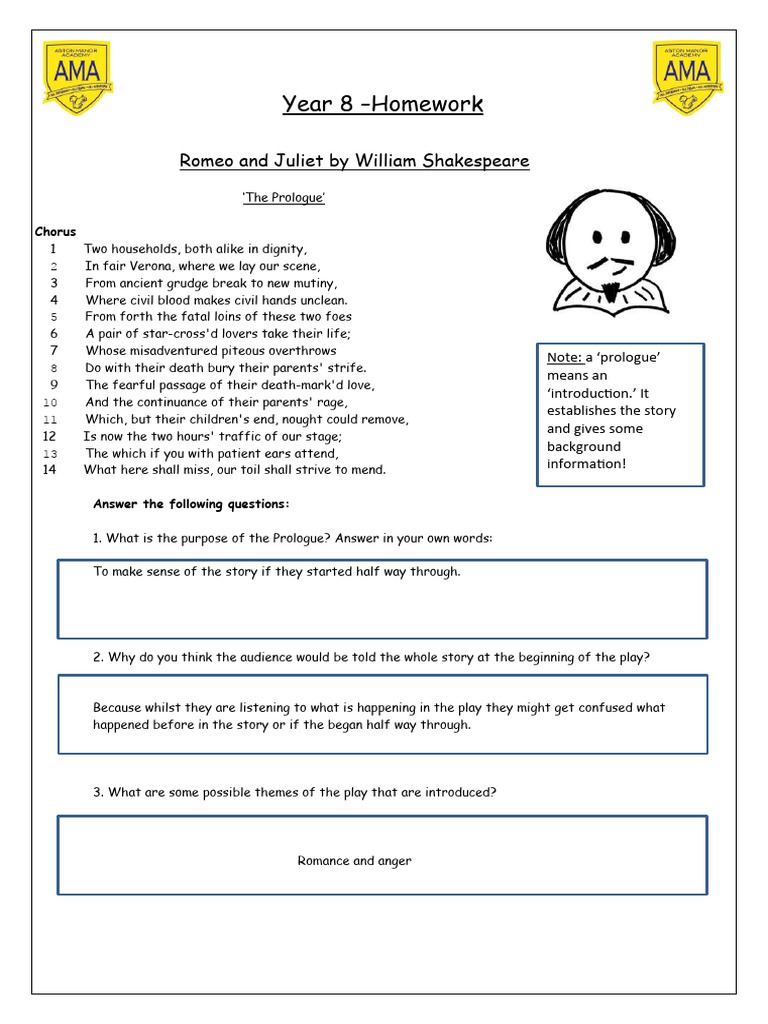 Romeo and Juliet - Easter Holiday Research | PDF | Romeo And Juliet