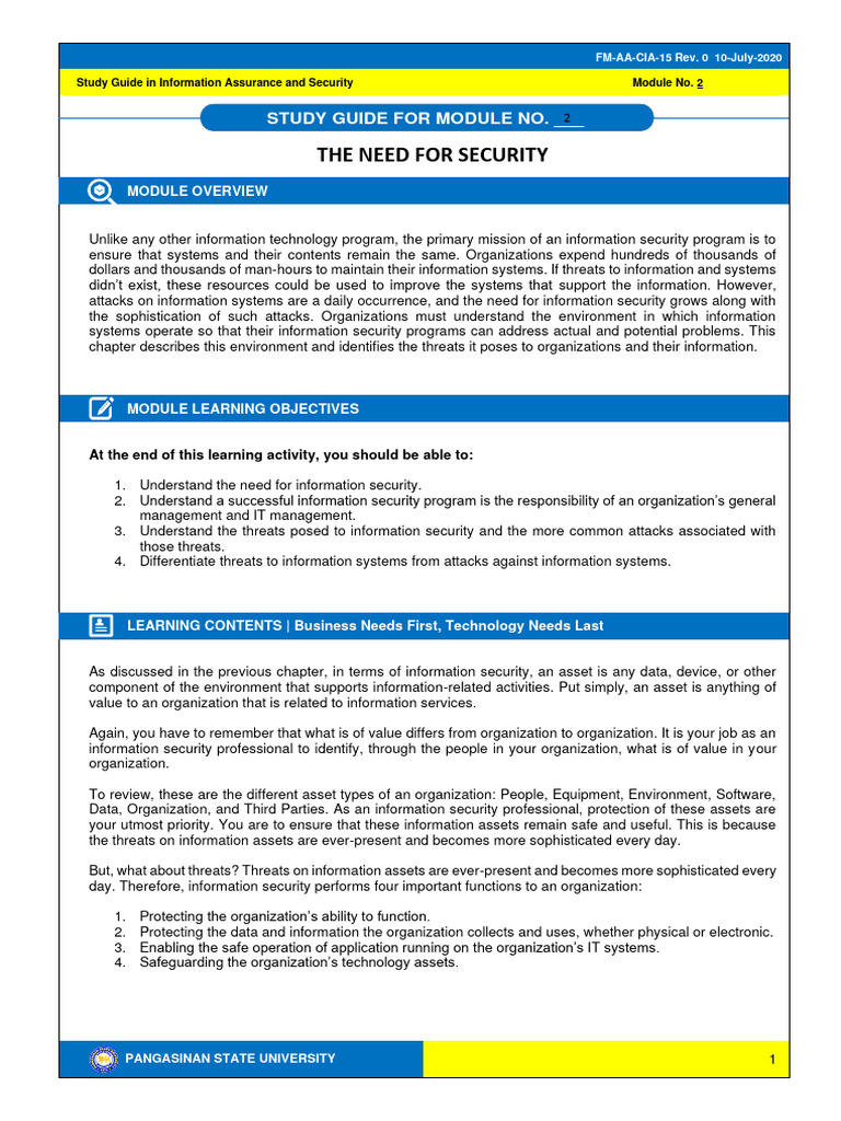 IAS Study Guide Module 2 | PDF | Information Security | Computer Virus