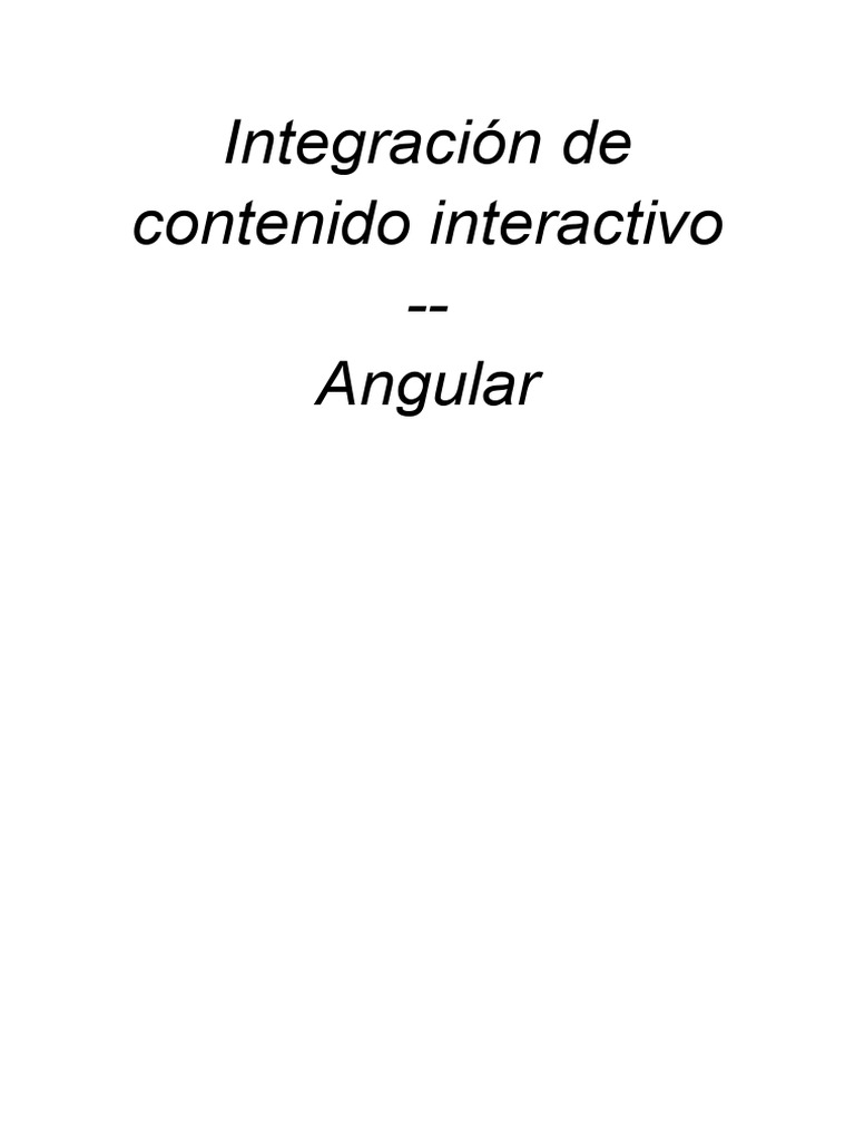 Angular - Documentos de Google | PDF | Aplicación web | Redes