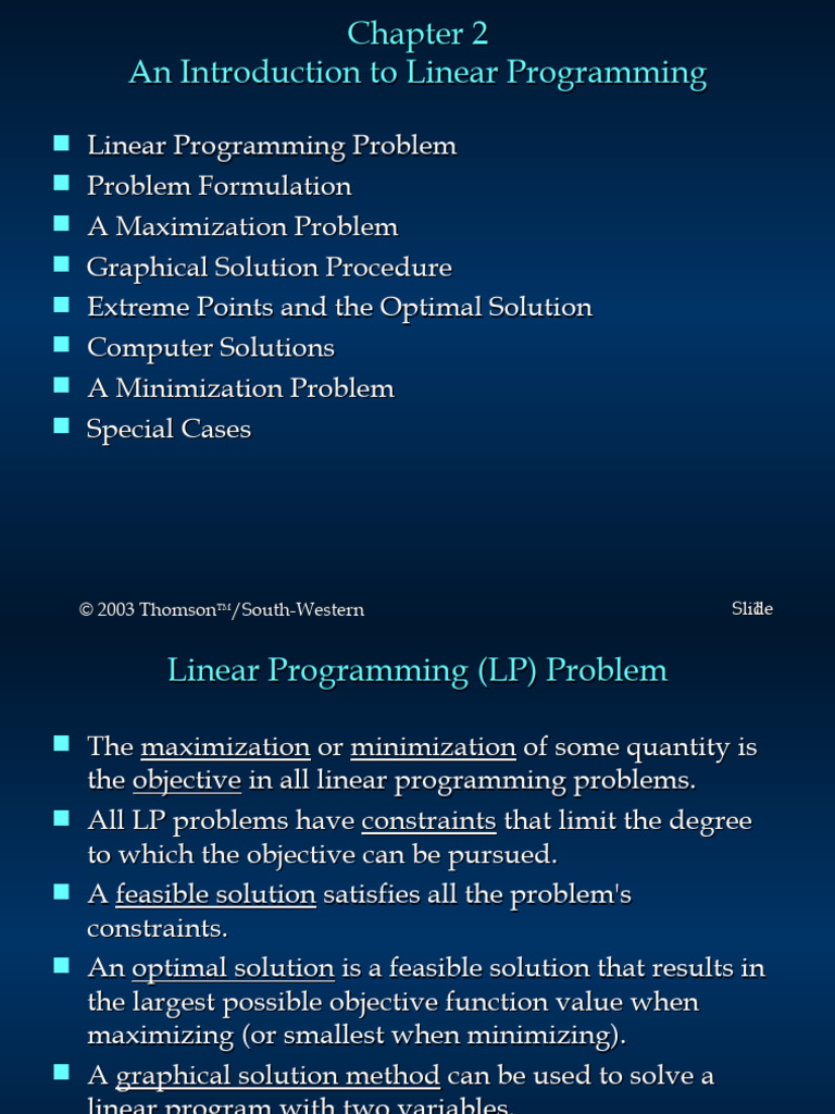 Linear Programming | PDF | Linear Programming | Mathematical Optimization Linear Programming | PDF | Linear Programming | Mathematical Optimization