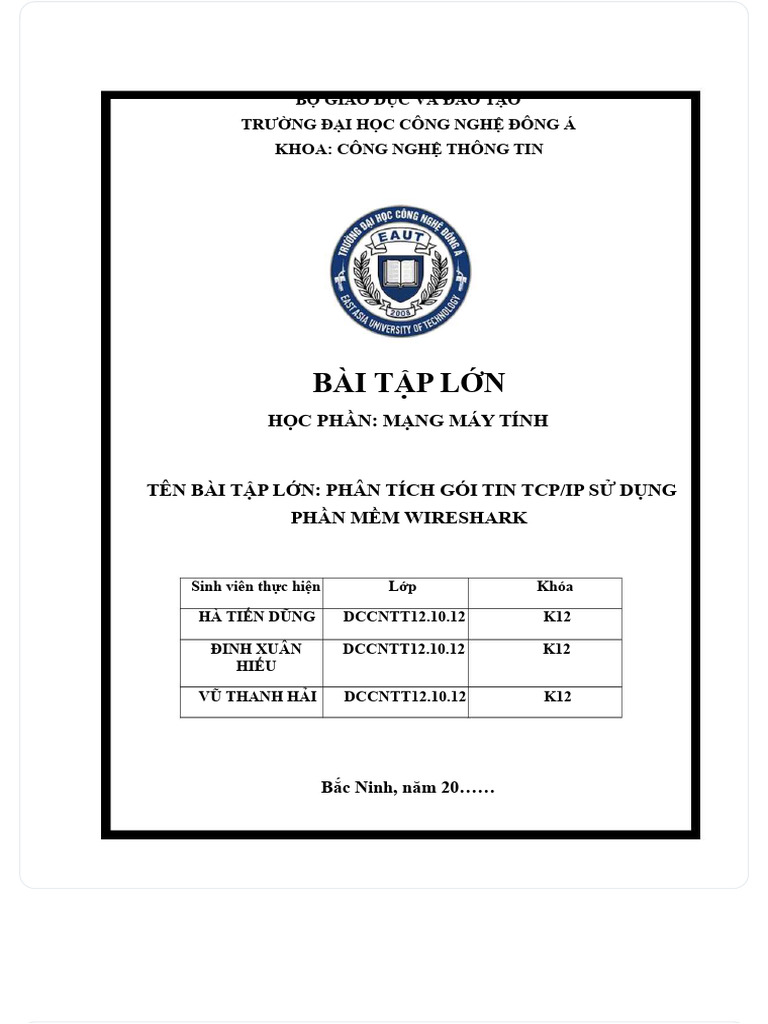 Phan Tich Goi Tin TCP Ip - Compress | PDF