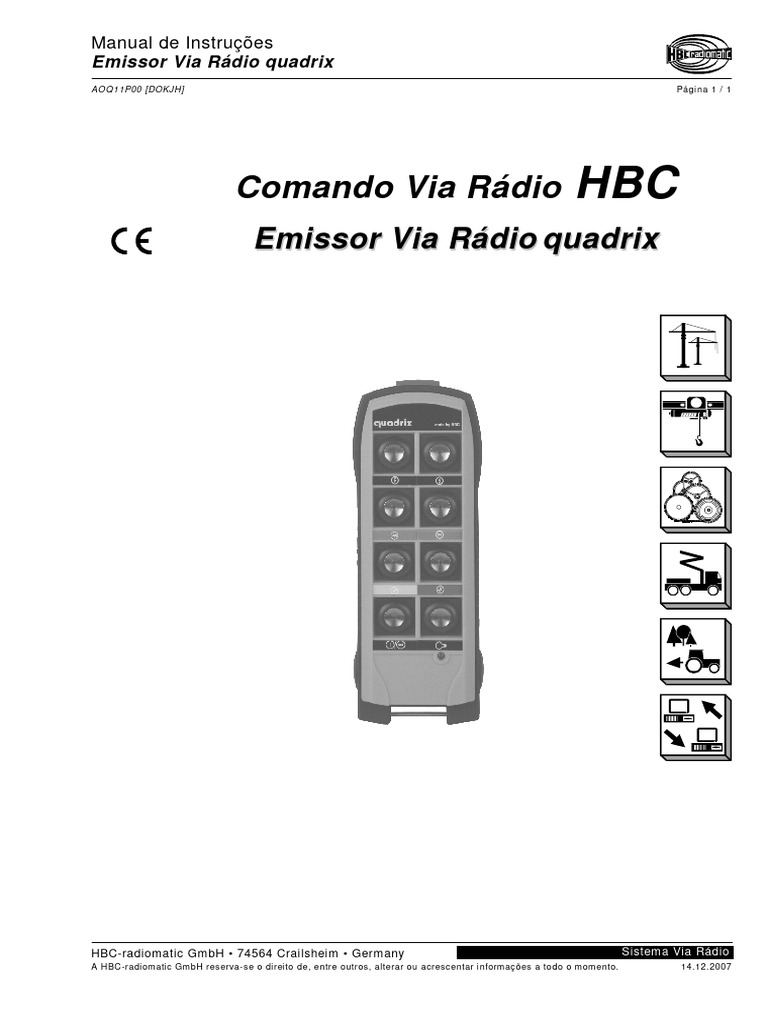 Manual Quadrix PT | PDF | Rádio | Carregador (armas de fogo)