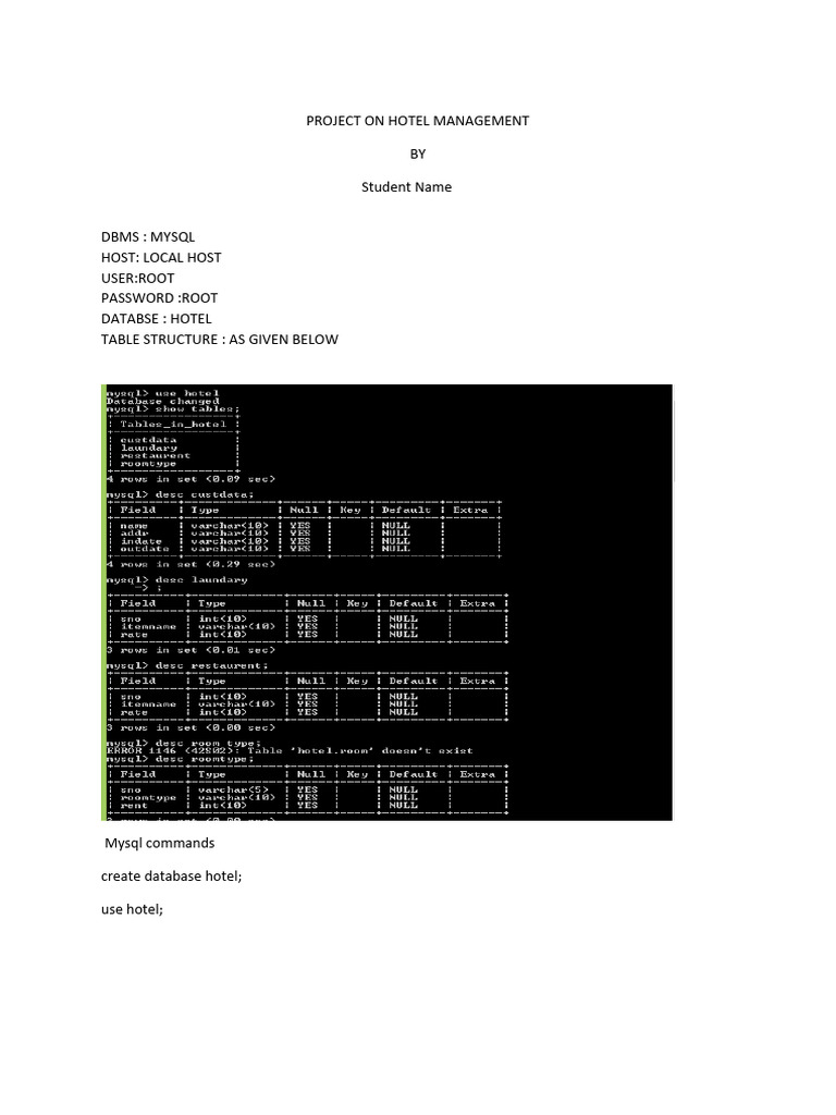 Hotel Management | PDF | Databases | Data Management
