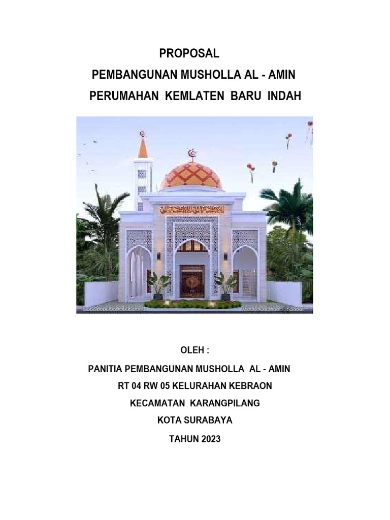 PROPOSAL Musholla KBI YDS | PDF