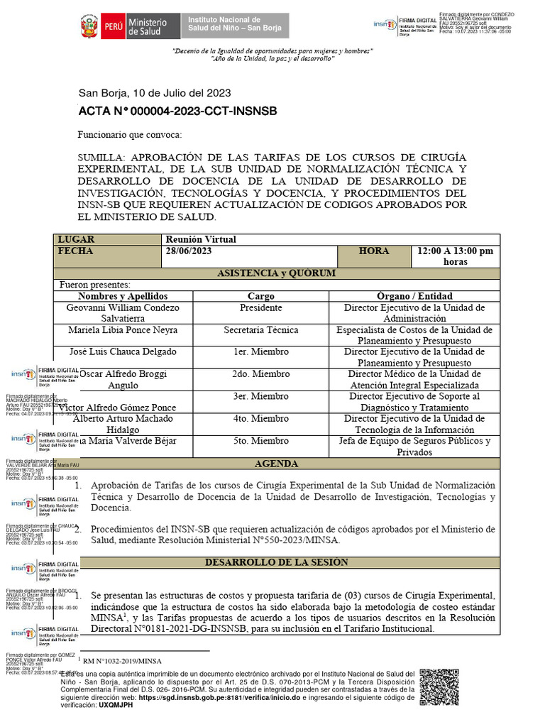 Acta 000004 2023 CCT | PDF Acta 000004 2023 CCT | PDF
