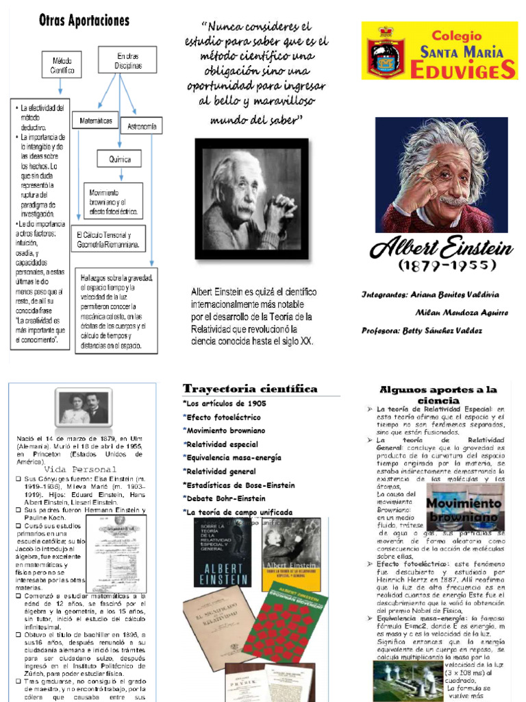 Triptico de Albert Einstein | PDF