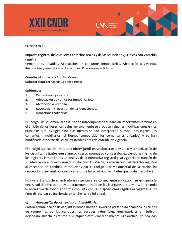 D9023 Comision 1 Pautas Bibliografia | PDF | Donación | Justicia