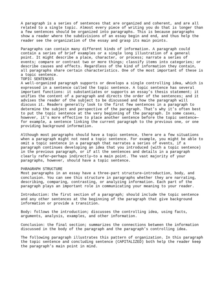 How To Write A Paragraph | Download Free PDF | Paragraph | Essays