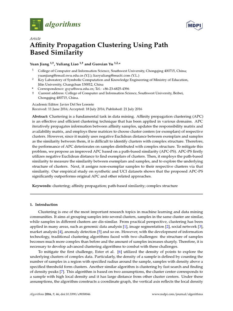 Algorithms 09 00046 Path Based Four Uci Datasets Pdf Cluster 5320
