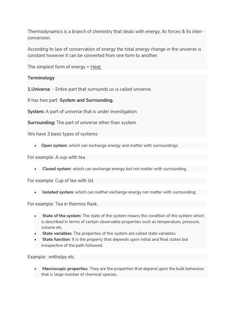 Document (1) Thermodynamics Notes | PDF | Heat | Temperature