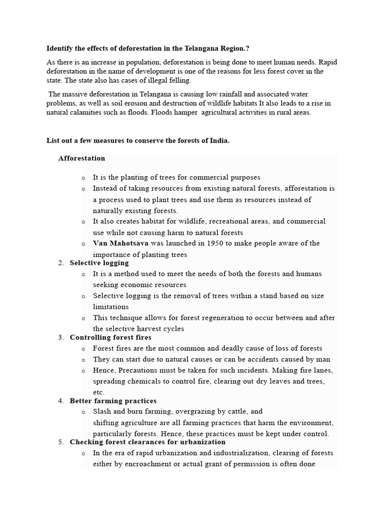 Social Interdisciplinary Project Pdf Deforestation Forests