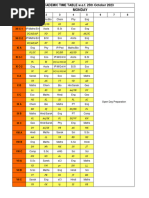 Time Table 2024-25 | PDF