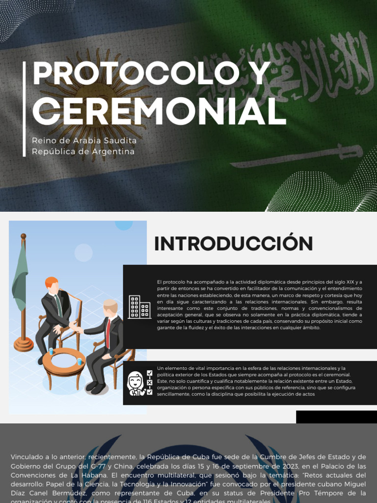 Presentacion Protocolo Ceremonial | PDF | Arabia Saudita | Petróleo