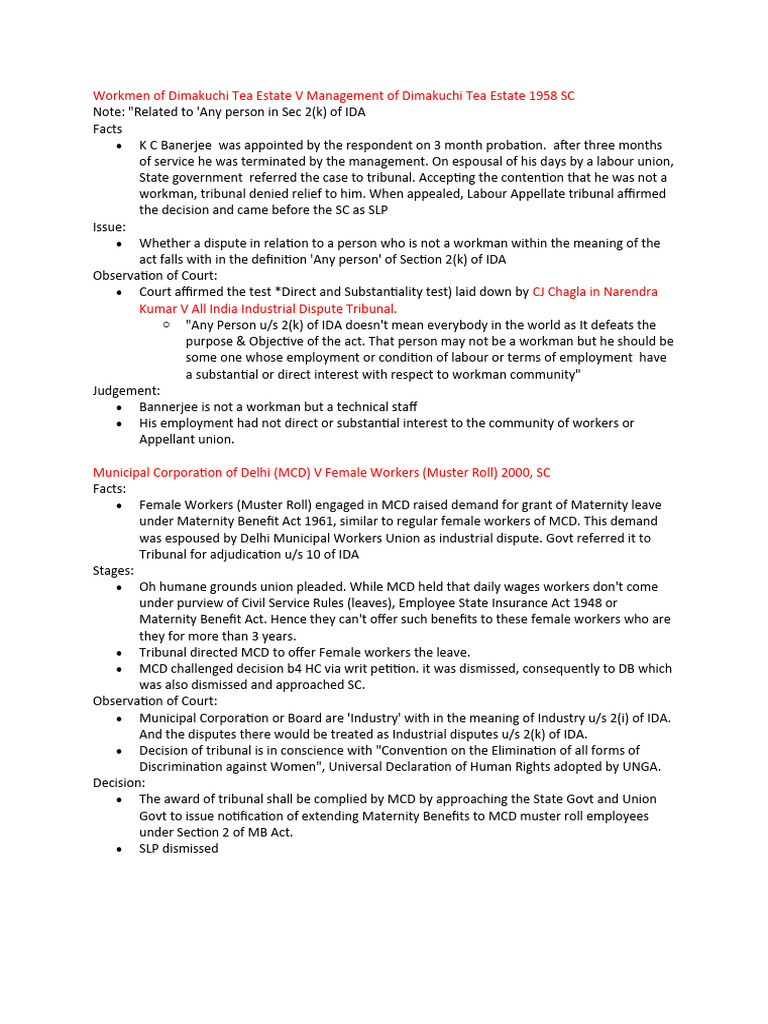 Dimakuchi Tea Estate Case Summary | PDF | Justice | Crime & Violence