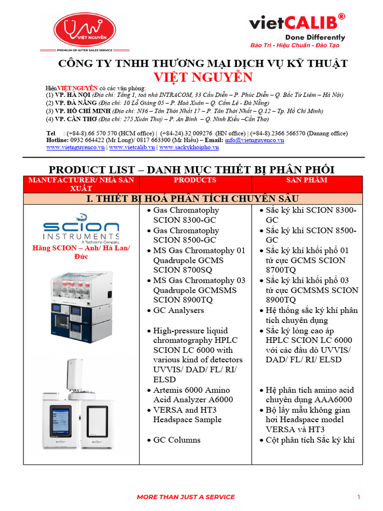 Flyer VNC vietCALIB - TỔNG HỢP GIẢI PHÁP HÃNG CUNG CẤP Ver5 | PDF