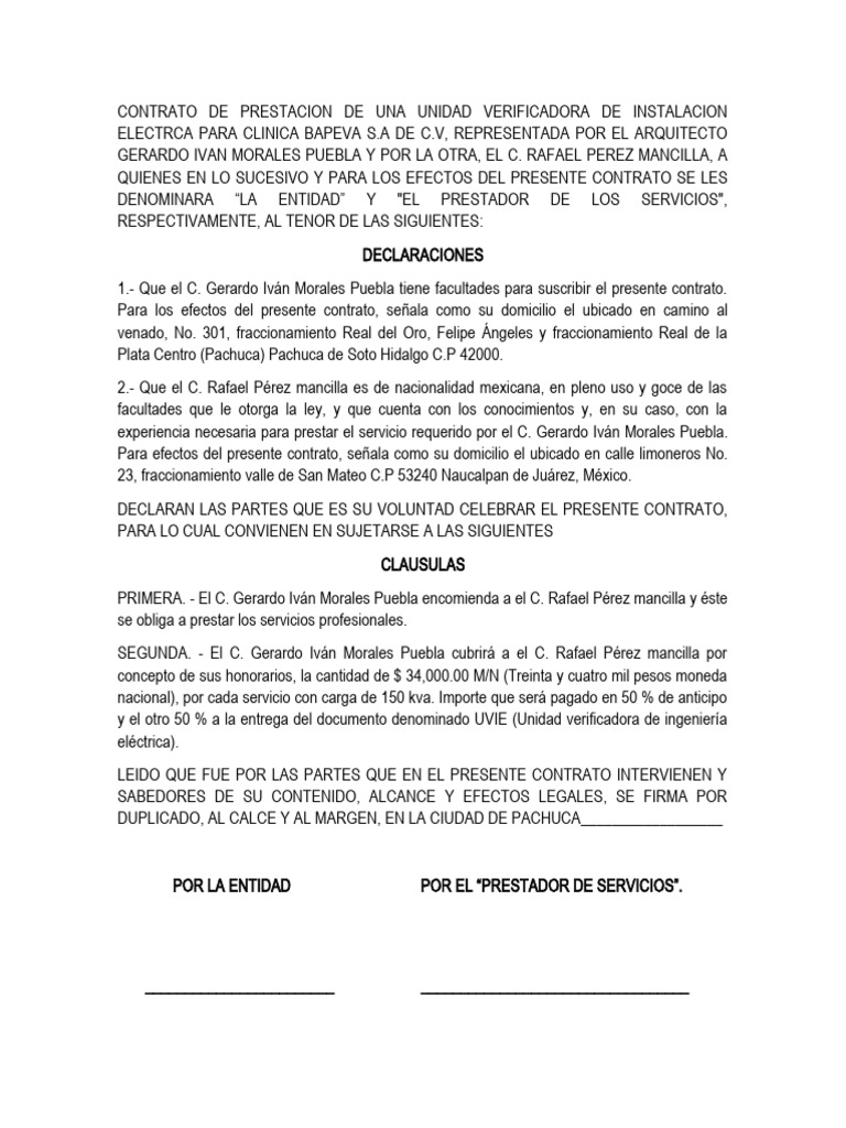 Contrato Simple | PDF