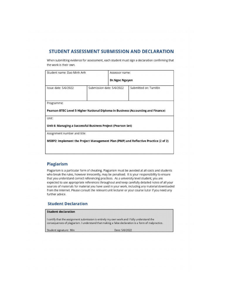 MSBP Project - A2 - MERIT Grade (Sunderland BTEC) | PDF | Survey ...